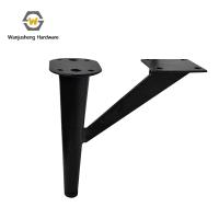 China Heavy Duty Metal Black Small Straddle Diagonal Conical Leg Coffee Table Foot Luxury Modern Iron for Kitchen Home Hotel Use for sale