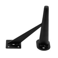 China Heavy Duty Metal Black Small Straddle Diagonal Conical Leg Coffee Table Foot Luxury Modern Iron for Kitchen Home Hotel Use for sale