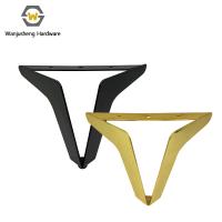China Customizable Size V-shaped Hot Metal Furniture Black Gold Sofa Coffee Table Legs Furniture Accessories for sale