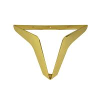 China Customizable Size V-shaped Hot Metal Furniture Black Gold Sofa Coffee Table Legs Furniture Accessories for sale