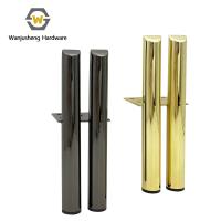 China Gold Double Tube Type 7 Sofa Chair Legs Cabinets Metal Iron Support Furniture Legs Bedside Table Legs for sale