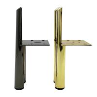China Gold Double Tube Type 7 Sofa Chair Legs Cabinets Metal Iron Support Furniture Legs Bedside Table Legs for sale