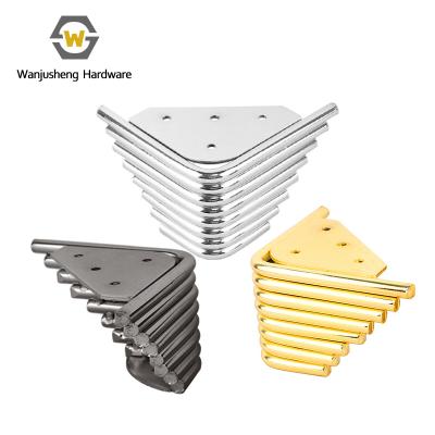 China Chrome Furniture Sofa Iron Legs Metal Bed Feet Triangle Gold Y Solid Table Feet Cabinet Sofa Legs for sale