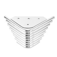 China Chrome Furniture Sofa Iron Legs Metal Bed Feet Triangle Gold Y Solid Table Feet Cabinet Sofa Legs for sale