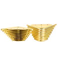 China Chrome Furniture Sofa Iron Legs Metal Bed Feet Triangle Gold Y Solid Table Feet Cabinet Sofa Legs for sale