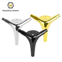 China Chrome Feet Triangle Metal Sofa Feet Legs Rubber Bottom Non-slip TV Cabinet Dining Table for Living Room Outdoor Furniture for sale