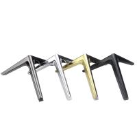 China Manufacturers Wholesale Triangle Metal Gold Furniture Sofa Legs Table Cabinet Coffee Table Drawer Feet for sale