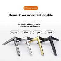 China Manufacturers Wholesale Triangle Metal Gold Furniture Sofa Legs Table Cabinet Coffee Table Drawer Feet for sale