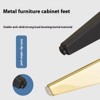 China Triangle Metal Sofa Legs with Corner Size Gold Black Furniture Support Legs Cabinet Table Legs for sale
