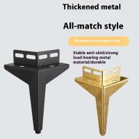 China Triangle Metal Sofa Legs with Corner Size Gold Black Furniture Support Legs Cabinet Table Legs for sale