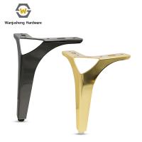 China Y-shaped Furniture Support Legs Metal Sofa Cabinet Feet End Table Feet Gold Bedside Table Furniture Feet Accessories for sale