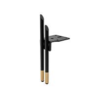 China Custom Furniture Sofa Feet Black Gold Round Tube Three Leg Metal Leg Chopsticks Table Leg Accessories for sale