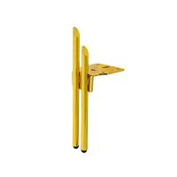 China Custom Furniture Sofa Feet Black Gold Round Tube Three Leg Metal Leg Chopsticks Table Leg Accessories for sale