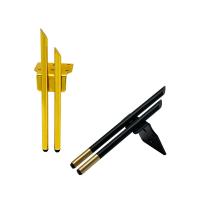 China Custom Furniture Sofa Feet Black Gold Round Tube Three Leg Metal Leg Chopsticks Table Leg Accessories for sale