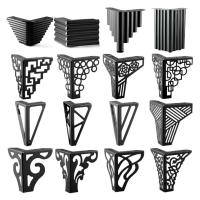China Wholesale Gold Cutout Sofa Flower Foot Trifork Iron Wrought Metal Furniture Foot Hardware Accessories Bed Legs Stable for sale