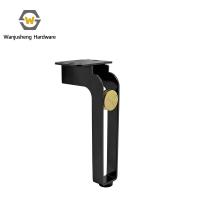China Wanjusheng New Smooth Black Furniture Metal Legs 18 cm Bed Feet Iron Accessories Sofa Legs for sale