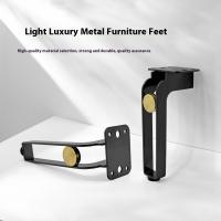 China Wanjusheng New Smooth Black Furniture Metal Legs 18 cm Bed Feet Iron Accessories Sofa Legs for sale