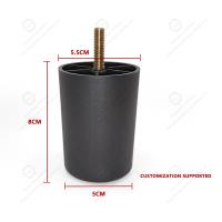 China Round Plastic Feet with Screws Sofa Feet Accessories Furniture Feet for sale