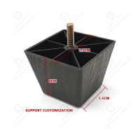 China Wood Grain Plastic Sofa Legs Black Sofa Foot Pads Thickened Plastic Feet for sale