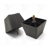 China Wood Grain Plastic Sofa Legs Black Sofa Foot Pads Thickened Plastic Feet for sale