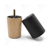 China Black Plastic Furniture Sofa Legs with Round Plastic Base Leveling Feet for sale