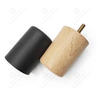 China Black Plastic Furniture Sofa Legs with Round Plastic Base Leveling Feet for sale