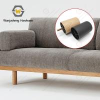 China Black Plastic Furniture Sofa Legs with Round Plastic Base Leveling Feet for sale