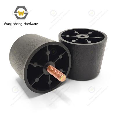 China Black Plastic Furniture Legs Furniture Accessories Durable Support Sofa Legs for sale