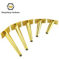 China Hardware Furniture Legs Manufacturer Gold Black Tapered Cabinet Chair Sofa Tv Cabinet Legs Metal Iron Table Legs for sale