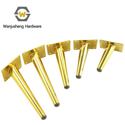China Hardware Furniture Legs Manufacturer Gold Black Tapered Cabinet Chair Sofa Tv Cabinet Legs Metal Iron Table Legs for sale