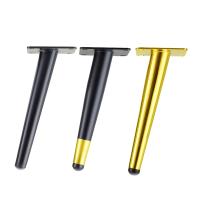 China Hardware Furniture Legs Manufacturer Gold Black Tapered Cabinet Chair Sofa Tv Cabinet Legs Metal Iron Table Legs for sale