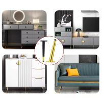 China Hardware Furniture Legs Manufacturer Gold Black Tapered Cabinet Chair Sofa Tv Cabinet Legs Metal Iron Table Legs for sale