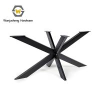 China Heavy-Duty Wrought Iron Table Leg Brackets Metal Desk Feet Large Wooden Slab Dining Table & TV Stand Furniture Support Legs for sale