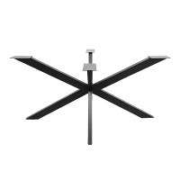 China Heavy-Duty Wrought Iron Table Leg Brackets Metal Desk Feet Large Wooden Slab Dining Table & TV Stand Furniture Support Legs for sale