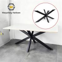 China Heavy-Duty Wrought Iron Table Leg Brackets Metal Desk Feet Large Wooden Slab Dining Table & TV Stand Furniture Support Legs for sale