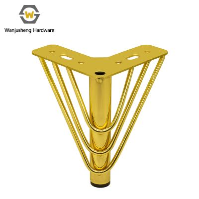 China High Quality Iron Metal Gold Sofa Legs Furniture Hardware Accessories Cabinet Feet Sofa Legs for sale