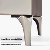 China Sofa Legs 15cm Tapered Trim Support Hardware Gold Black Cold Rolled Steel Furniture Foot Cabinet Metal Chrome Sofa Legs for sale