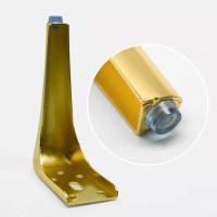 China Sofa Legs 15cm Tapered Trim Support Hardware Gold Black Cold Rolled Steel Furniture Foot Cabinet Metal Chrome Sofa Legs for sale