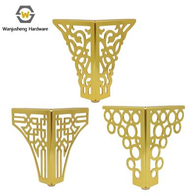 China Wanjusheng Modern Design Sofa Leg Furniture Using Chromium/iron Material Cabinet Legs Metal Table Legs for sale