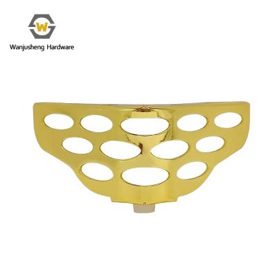 China Wanjusheng Sofa Leg Manufacturers Metal 2-in-1 Mesh Gold H60mm mm Table Cabinet Feet Decorative Furniture Legs for sale