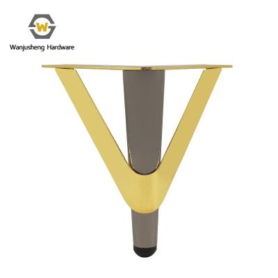 China Light Luxury Furniture Accessories Sofa Legs High Quality New Style Gold Decorative Metal Furniture Legs for sale