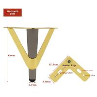 China Light Luxury Furniture Accessories Sofa Legs High Quality New Style Gold Decorative Metal Furniture Legs for sale