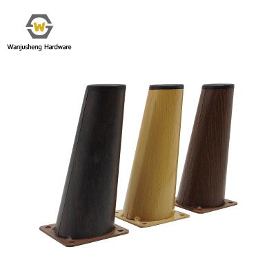 China Decorative Modern Sofa Bed Feet Metal Table Legs Round Wood Grain Colorful Furniture Legs for sale
