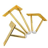China High Quality Hairpin Legs Gold Replacement Furniture Hardware Metal End Table Cabinet Legs Sofa Cast Iron Plated Sofa Feet for sale