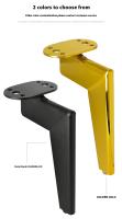 China Sofa Leg Accessories Hardware Luxury Gold and Iron Metal Stool Furniture Sofa Cabinet Leg Furniture for sale