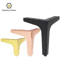 China Chair Legs Metal Triangle Black Sofa Legs Gold Replacement Metal Furniture Legs Dresser Cabinet Sofa Feet for sale