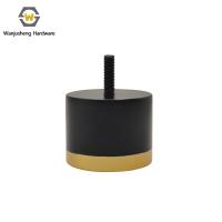 China Light Luxury Sofa Legs Metal Cylindrical Coffee Table Feet Supporting Feet Black Gold Cabinet Feet for sale