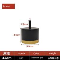 China Light Luxury Sofa Legs Metal Cylindrical Coffee Table Feet Supporting Feet Black Gold Cabinet Feet for sale
