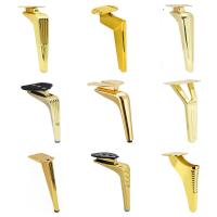 China New Living Room Iron Furniture Legs Chrome-plated Sofa Legs Metal Gold Sofa Furniture Legs for sale