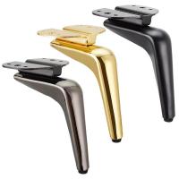 China New Living Room Iron Furniture Legs Chrome-plated Sofa Legs Metal Gold Sofa Furniture Legs for sale
